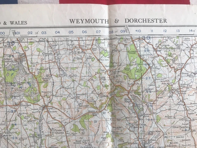 OLD WEYMOUTH AND Dorchester Dorset Map 1941 War Revision OS Sheet 140 ...