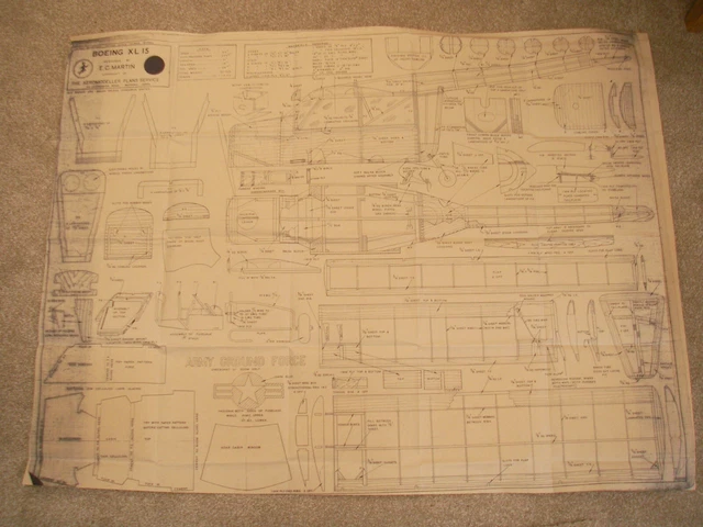 AEROMODELLER PLANS OF the Boeing XL-15 a 49" span vintage scale model £ ...