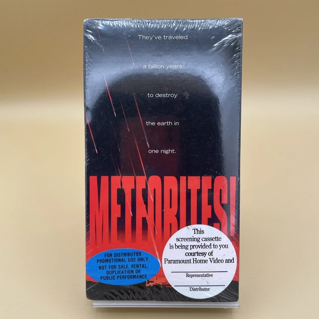 METEORITES VHS RARE Sci-Fi Action Horror Roxanne Hart - Sealed Screener ...