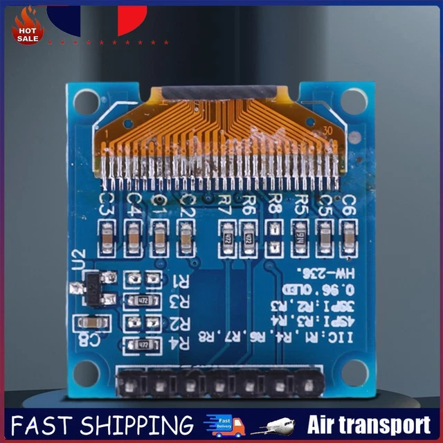 R# 0.96IN OLED Display Module SPI/IIC Self-Luminous Display Board 7Pin ...