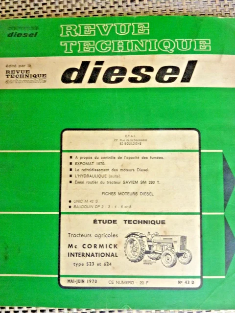 REVUE TECHNIQUE TRACTEUR Ih International Harvester 523 624 553 554 654 724 EUR 46,00 - PicClick FR