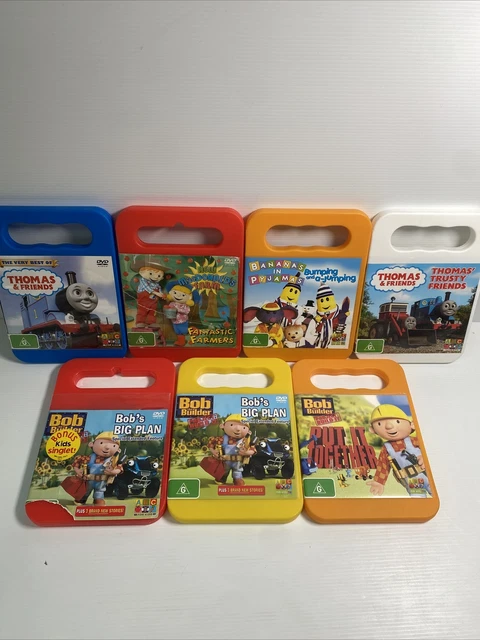 BUNDLE CHILDREN'S CARRY Handle Case R4 G DVDs Thomas Bob The Builder ...