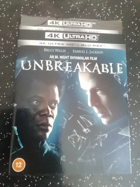 UNBREAKABLE (4K UHD Blu-ray/Blu-ray, 2000) New. Cert 12. Incls Slip ...