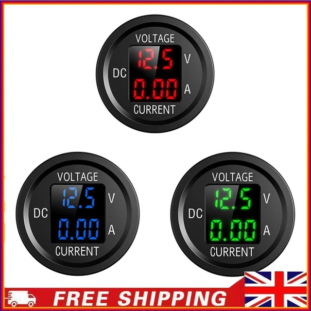 D6 DIGITAL VOLTMETER Ammeter Volt Current Panel Meter for 12-24V Car ...