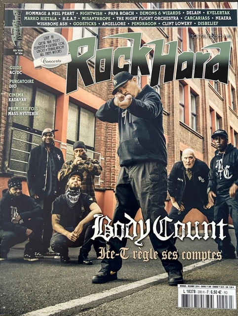 ROCKHARD MAGAZINE #206, Body Count, Nightwish, Papa Roach, Neil Peart ...