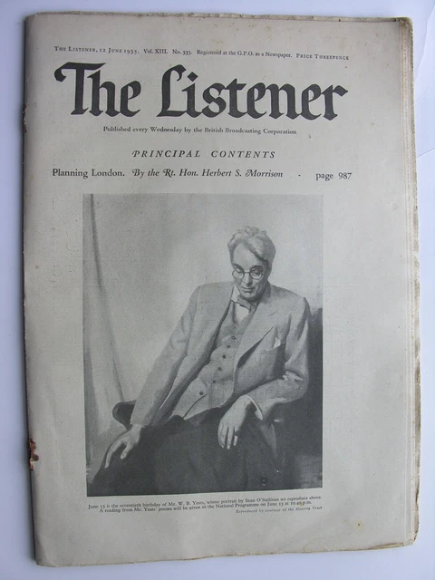THE LISTENER JUNE 12 1935 Elizabeth Bowen Negro Alistair Cooke William ...