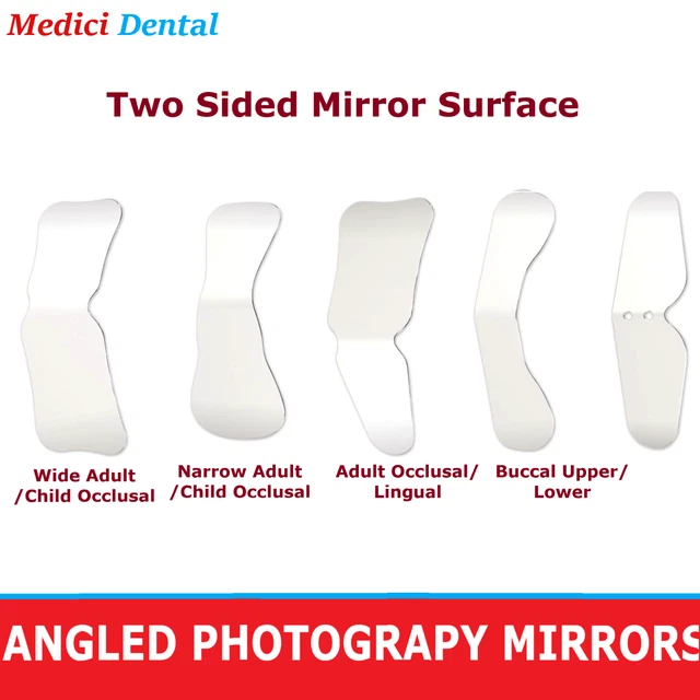 DENTAL ORTHO INTRAORAL Angeled Photo Mirror Occlusal Buccal & Lingual ...