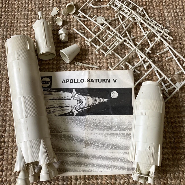 VINTAGE AIRFIX APOLLO Saturn V Model Kit Space Rocket 1/144 Unpainted £ ...