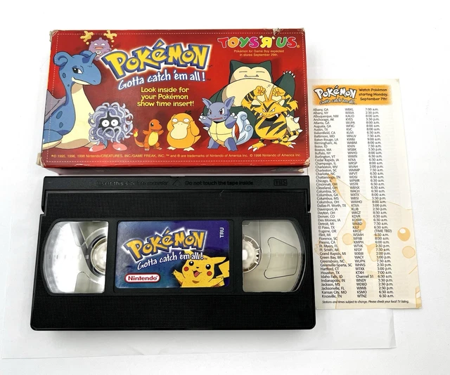 VTG 1998 NINTENDO Pokemon Game Toys R Us Sneak Peek Promo VHS Tape w ...