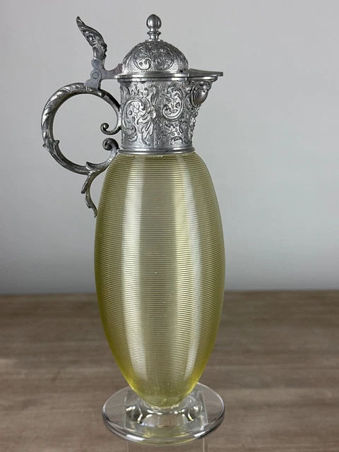 ANCIENNE AIGUIÈRE EN cristal verre réticulé renaissance carafe ...