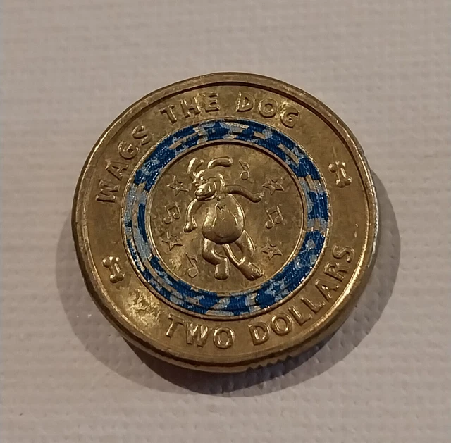 AUSTRALIAN $2 COIN 2021 Wags The Dog Wiggles design circulated colour ...