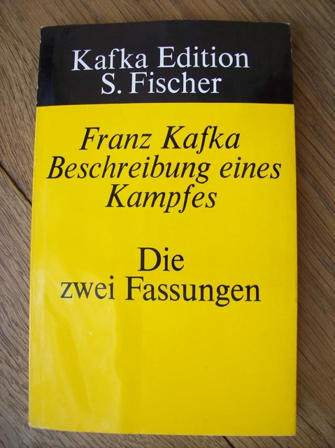 MAX BROD/HG FRANZ KAFKA Beschreibung eines Kampfes *Die zwei Fassungen ...