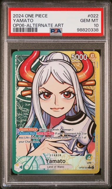 YAMATO OP06-022 LEADER Alt Art One Piece Card PSA 10 EUR 120,00 ...