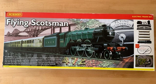 HORNBY R1039 FLYING Scotsman Train set with oval of track £85.00 - PicClick UK