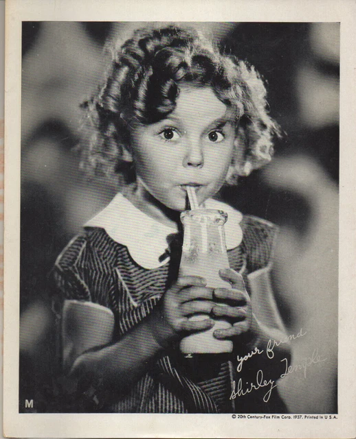 Shirley Temple 1937 20th Century Fox Portrait Fascimile Autograph Too Cute 8x10 £1374