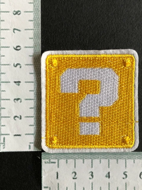 TOPPA TERMOADESIVA SUPER mario bros question mark patch blocco écusson ...