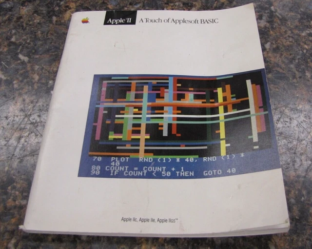 VINTAGE APPLE II A Touch of Applesoft BASIC Book $0.99 - PicClick