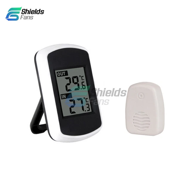 INDOOR/OUTDOOR DUAL DISPLAY Wireless Temperature Meter Thermometer ...