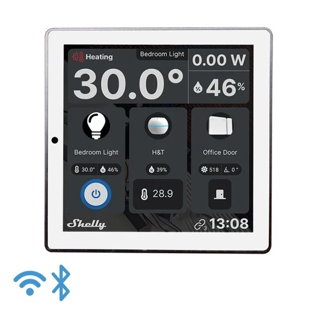 SHELLY WALL DISPLAY -Pannello a muro con Display touch Bianc EUR 152,93 ...