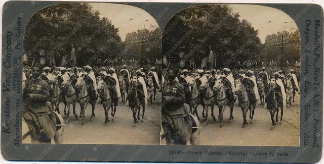 1917 FRANCE PARIS French Colonial Cavalry WW1 Military Photo ...