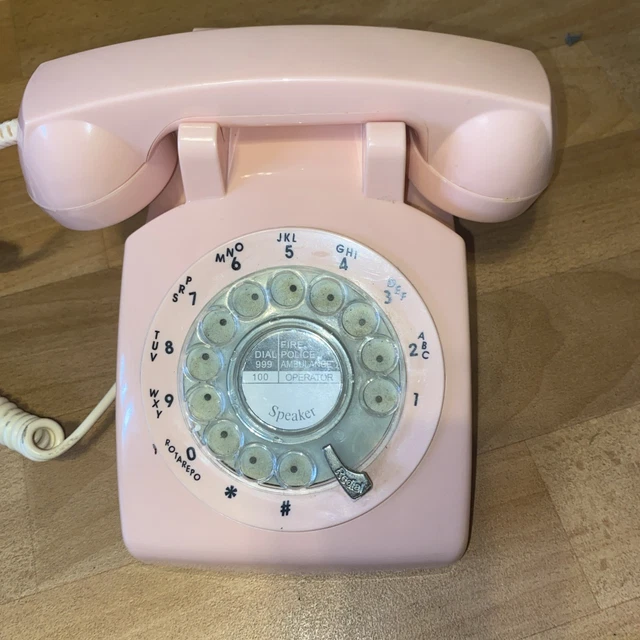 FABULOUS PINK RETRO Steepletone STP1960 Cream Rotary Dial Telephone £21 ...