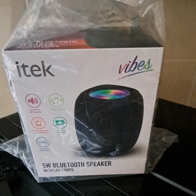 ITEK BT SPEAKER, LED Lights, Wireless, 5W, Purple, I58084PUR brand new ...