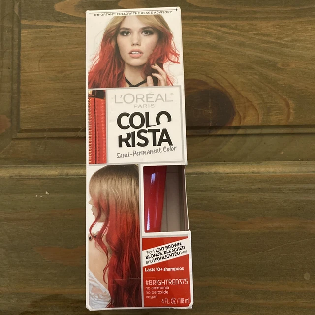 L'OREAL PARIS COLORISTA Semi-Permanent Hair Color - Bright Red 375 £8. ...