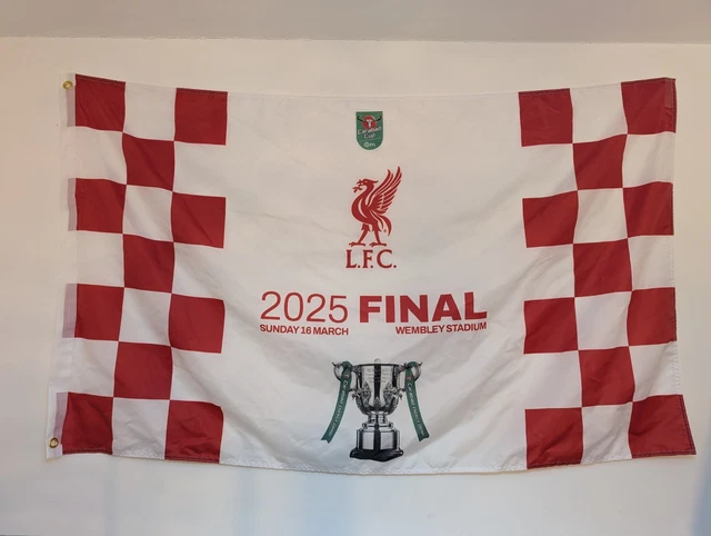 LIVERPOOL FC LEAGUE CUP FINAL FLAG 5x3 carabao cup £13.20 - PicClick UK