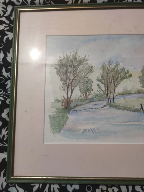 ANCIEN TABLEAU AQUARELLE signé annie rogissart beauté fatale EUR 29,00 - PicClick FR