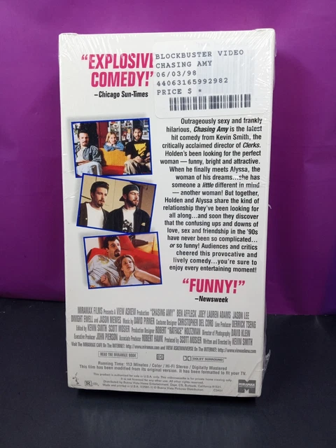 CHASING AMY VHS Ben Affleck Joey Lauren Adams Kevin Smith Blockbuster £ ...