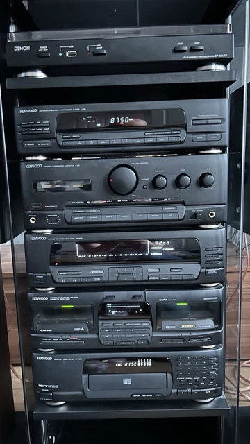 KENWOOD M65 MIDI Hifi System In Technics Cabinet With Denon Turntable £ ...