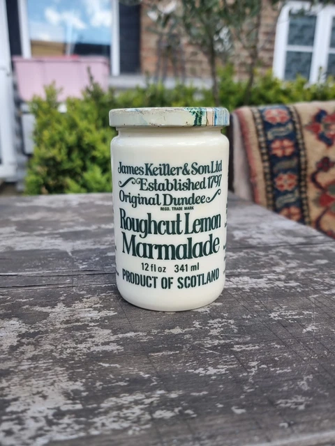 JAMES KEILLER & SON Ltd Dundee Roughcut Lemon Marmalade Green Font Rare ...