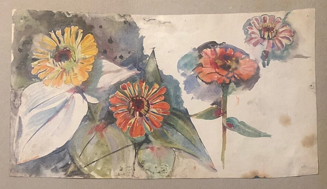 ELSE MÖCKEL - Florale Studie - Chrysanthemen 2 - zu KPM - Um 1930 EUR ...