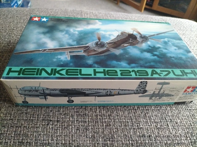 TAMIYA 1/48 SCALE Heinkel He 219 UHU Night Fighter Model Kit + Die Cast ...