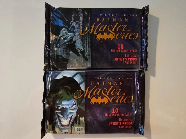 VINTAGE 1996 BATMAN MASTER SERIES TRADING CARDS DC SKYBOX Sealed 2 Pack ...
