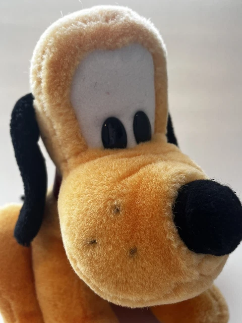 PLUTO PLUSH VINTAGE Disney Park Dog 10" Red Collar Sitting $17.95 ...