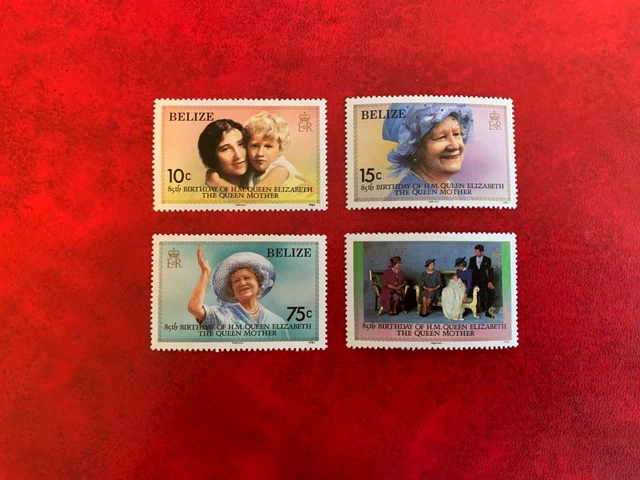 BELIZE 1985 MNH Queen Mother 85Th Birthday Prince Charles Princess ...
