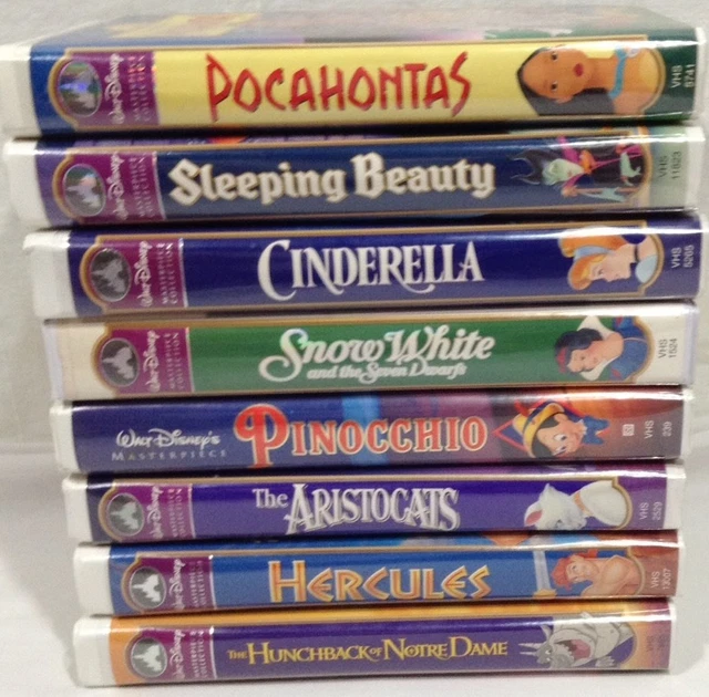 Walt Disney Vhs Tapes Masterpiece Collection Movies Classics Lot Of 8
