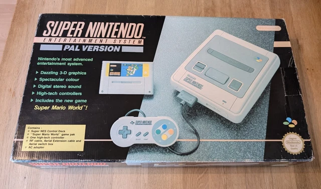 SUPER NINTENDO ENTERTAINMENT System (SNES) - Boxed + Game - UK PAL £141 ...