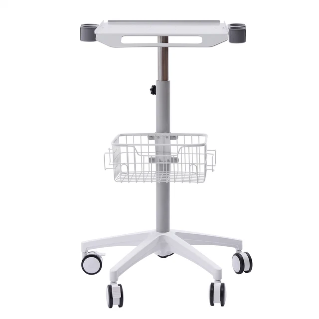 HEIGHT ADJUSTABLE 360° Mobile Medical Tool Trolley Cart w/ Storage ...