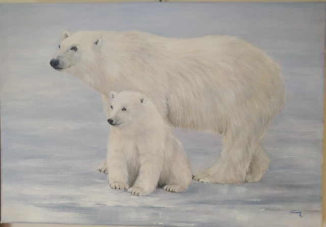 TABLEAU HUILE SUR toile lin animal EUR 750,00 - PicClick FR