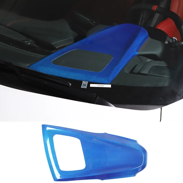 BLUE CARBON FIBER Dashboard Instrument Panel Cover for Corvette C8 20 ...