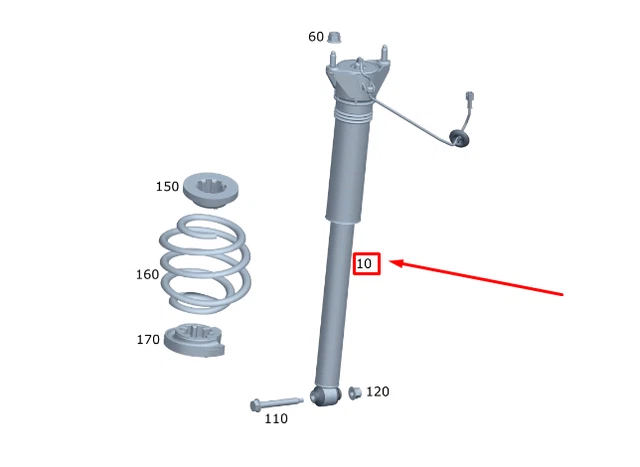 MERCEDES-BENZ GLB X247 rear shock absorber A2473209603 NEW ORIGINAL £ ...