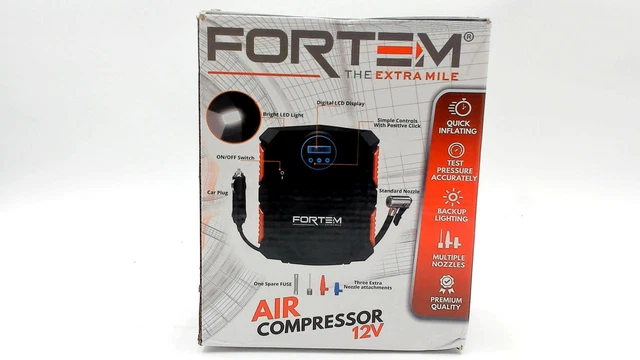 FORTEM TIRE INFLATOR Portable Air Compressor 150 PSI, Bike Pump EUR 23 ...