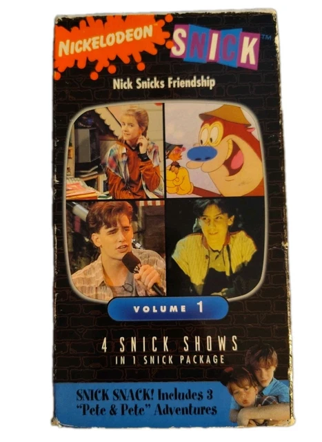 NICKELODEON SNICK - Volume 1 - Nick Snicks Friendship (VHS, 1993) Pete ...