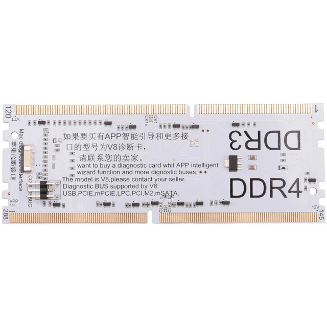 MEMORY SLOT DDR3/DDR4 Diagnostic Analyzer Test Card Notebook for DDR3 ...