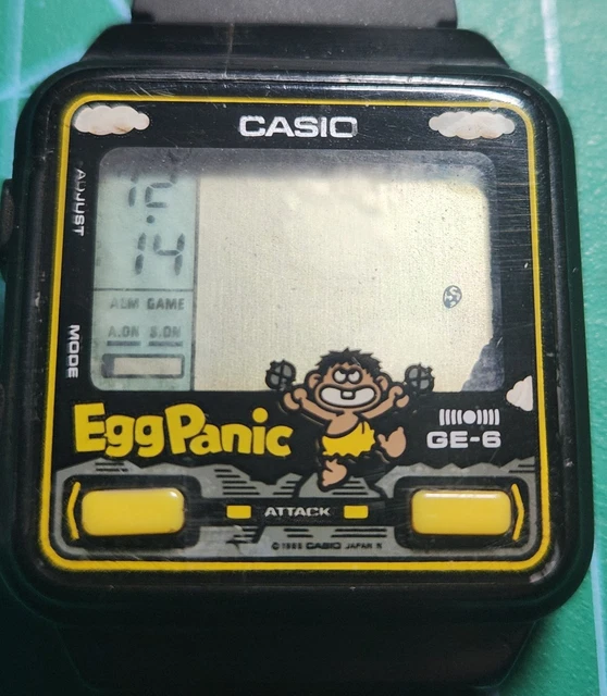 CASIO GE-6 &EGG Panic" Module 499 Vintage Game Watch - Rare and ...