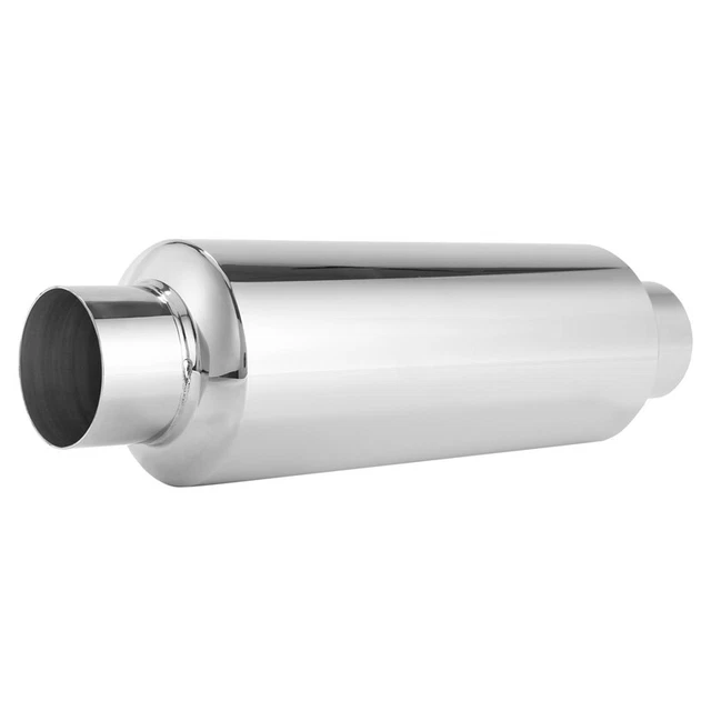 CAR EXHAUST MUFFLER 2.5 Inch Inlet Stainless Steel Universal Resonator ...