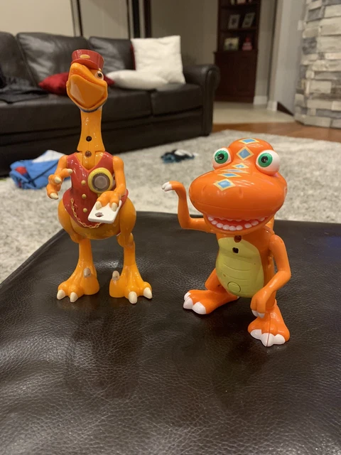 PBS KIDS DINOSAUR Train Figures Mr Conductor & Buddy T Rex Talking ...