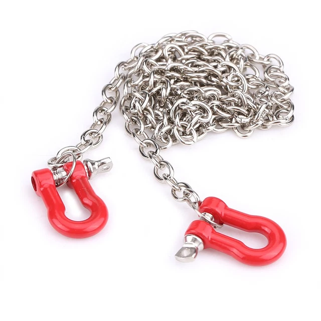 1:10 SCALE METAL Alloy Chain & Tow Shackles For RC Crawler SCX-10 D90 ...